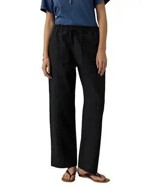 Faherty Brand Cotton Twill Drawstring Pants - Black