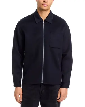 FRAME Double Face Zip Shirt Jacket - Dark Navy