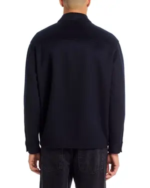 FRAME Double Face Zip Shirt Jacket - Dark Navy