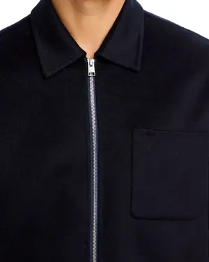 FRAME Double Face Zip Shirt Jacket - Dark Navy