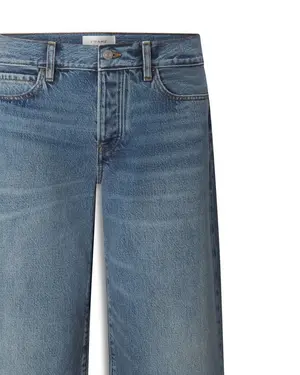FRAME The Leo Low Rise Wide Leg Jeans - Rivage