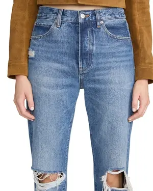 FRAME Vertical High Rise Straight Jeans - Voltage