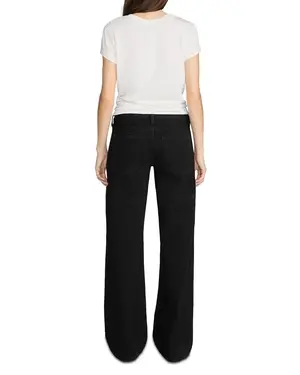 FRAME The Pixie Gray Cotton Low Rise Bootcut Jeans