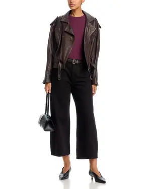 FRAME The Bow Crop Wide Leg Jeans