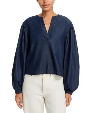 FRAME The Off Duty Long Sleeve Top - Rinse
