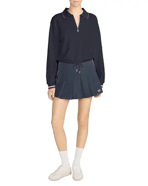 FRAME Tennis Quarter Zip Pullover Sweatshirt