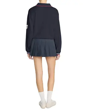 FRAME Tennis Quarter Zip Pullover Sweatshirt