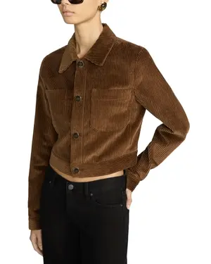 FRAME The Small Corduroy Cropped Jacket