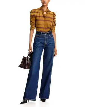 FRAME The Gillian Silk Top