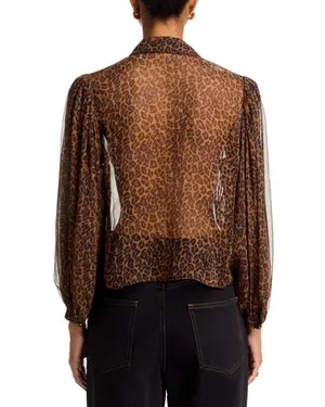 FRAME The Silk Prairie Sheer Shirt