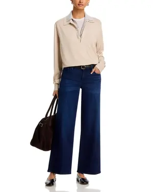 FRAME Le Slim Low Rise Palazzo Jeans - Ultraviolet