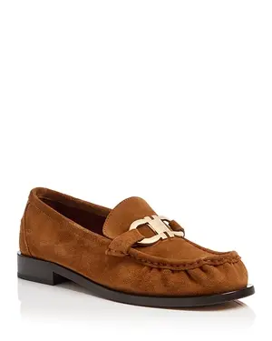 FERRAGAMO Maryan Soft Hug Gancini Loafers - Farro