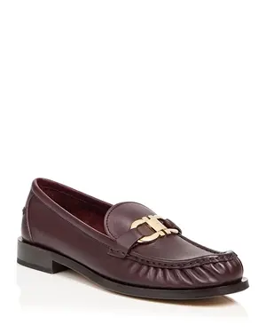FERRAGAMO Maryan Gancini Loafers - Cordovan