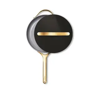 CARAWAY 3 Qt Nonstick Saute Pan - Black/gold