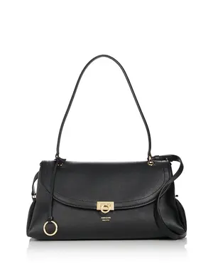 FERRAGAMO Gancini Leather Shoulder Bag - Nero