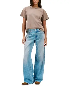 SLVRLAKE Mica Low Rise Wide Leg Jeans - Roll The Dice