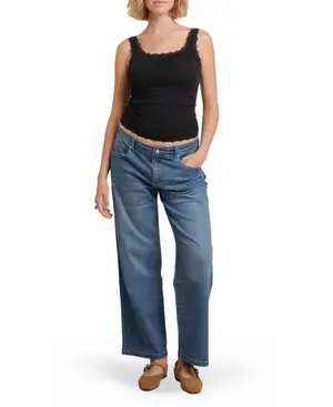 NOM MATERNITY Slouch Boyfriend Jeans Dark Wash