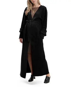 NOM MATERNITY Emaline Maxi Cardigan - Black