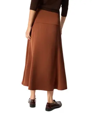 Whistles Panel Waist Satin Midi Skirt