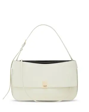 FERRAGAMO Cara Leather Shoulder Bag - Mascarpone