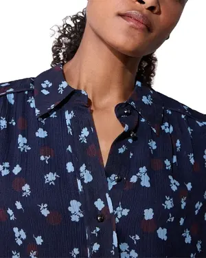 Whistles Mixed Dot Flower Print Shirt