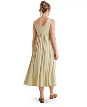 NOM MATERNITY Ribbed Modal Henley Maternity & Nursing Dress