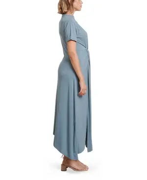 NOM MATERNITY Talia Twist Waist Maxi Dress