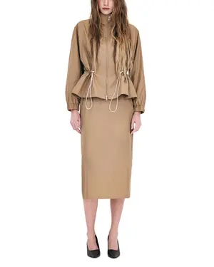 AYA MUSE Tala Drawstring Waist Jacket - Camel