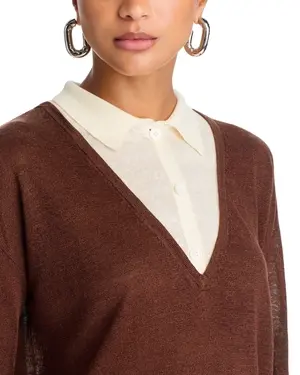 AYA MUSE Eirae Linen Blend Top - Pecan