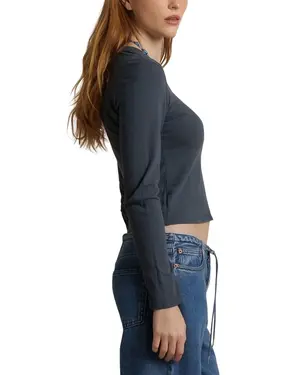 PERFECTWHITETEE Jamie Cotton Long Sleeve Tee - Turbulence