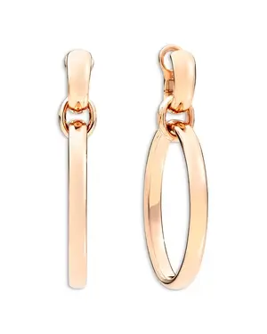 Pomellato 18k Rose Iconica Polished Hoop Earrings - Gold