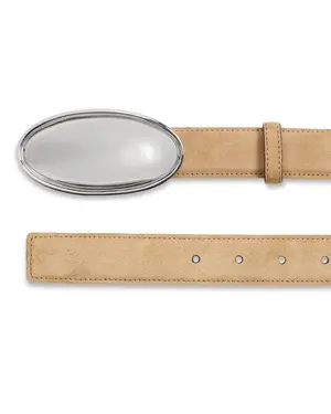 Altuzarra Oval Plaque Suede Belt