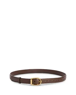 Altuzarra Classic Buckle Leather Belt Toffee