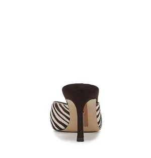 Sam Edelman Margeaux Calf Hair Pointed Toe Mules - Chocolate