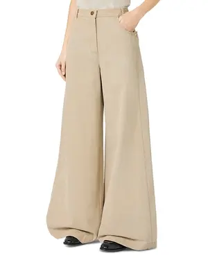 Max Mara Mxmalamaro Wide Leg Pants - Stone