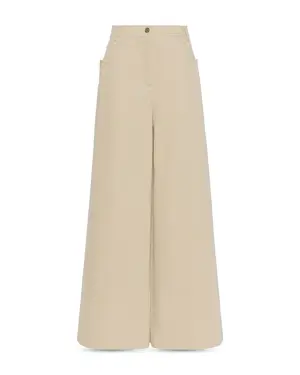 Max Mara Mxmalamaro Wide Leg Pants - Stone