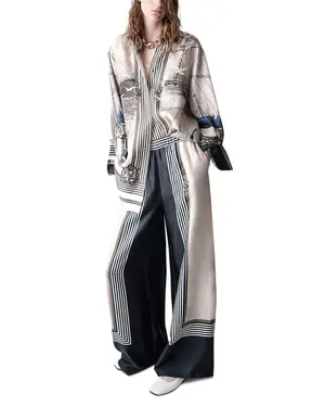 Max Mara Printed Silk Shirt