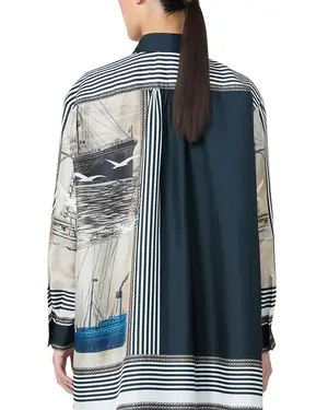 Max Mara Printed Silk Shirt