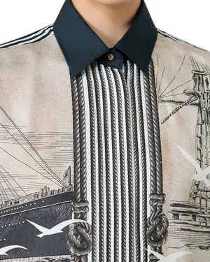 Max Mara Printed Silk Shirt