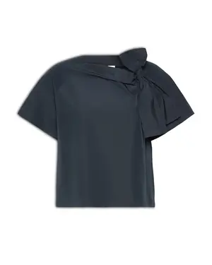 Max Mara Bow Taffeta Top