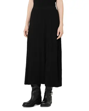 Max Mara Pleated Midi Skirt - Black