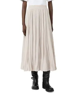 Max Mara Pleated Midi Skirt - Ivory