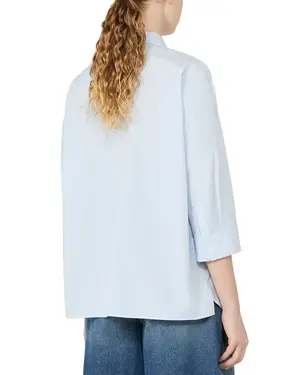 Max Mara Wkdgiralda Three Quarter Sleeve Shirt - Light Blue
