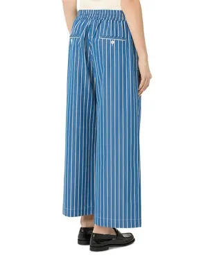 Max Mara Cotton Poplin Striped Trousers