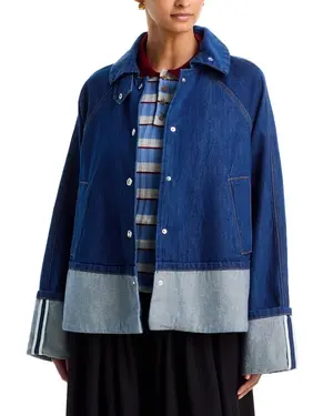 Brandon Maxwell The Wells Denim Jacket - Indigo
