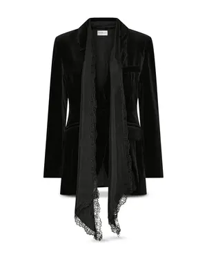 Marella Mlselica Velvet Blazer And Scarf