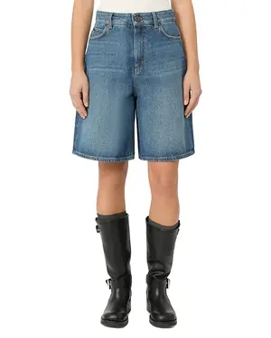 Max Mara Wkddonnola Denim Bermuda Shorts - Navy