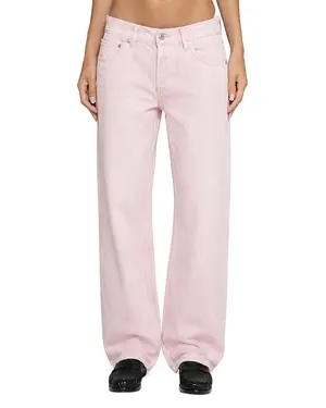 EB DENIM Low Rise Baggy Jeans - Soft Pink
