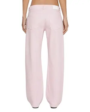 EB DENIM Low Rise Baggy Jeans - Soft Pink