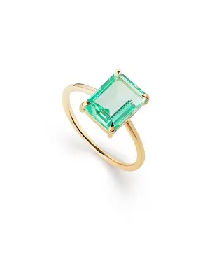 ANA LUISA Solid Yellow Gold Sapphire Spritz Ring